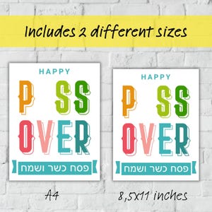 Passover 2025 Handprint Art, Happy Passover Craft, Hebrew Activity for ...