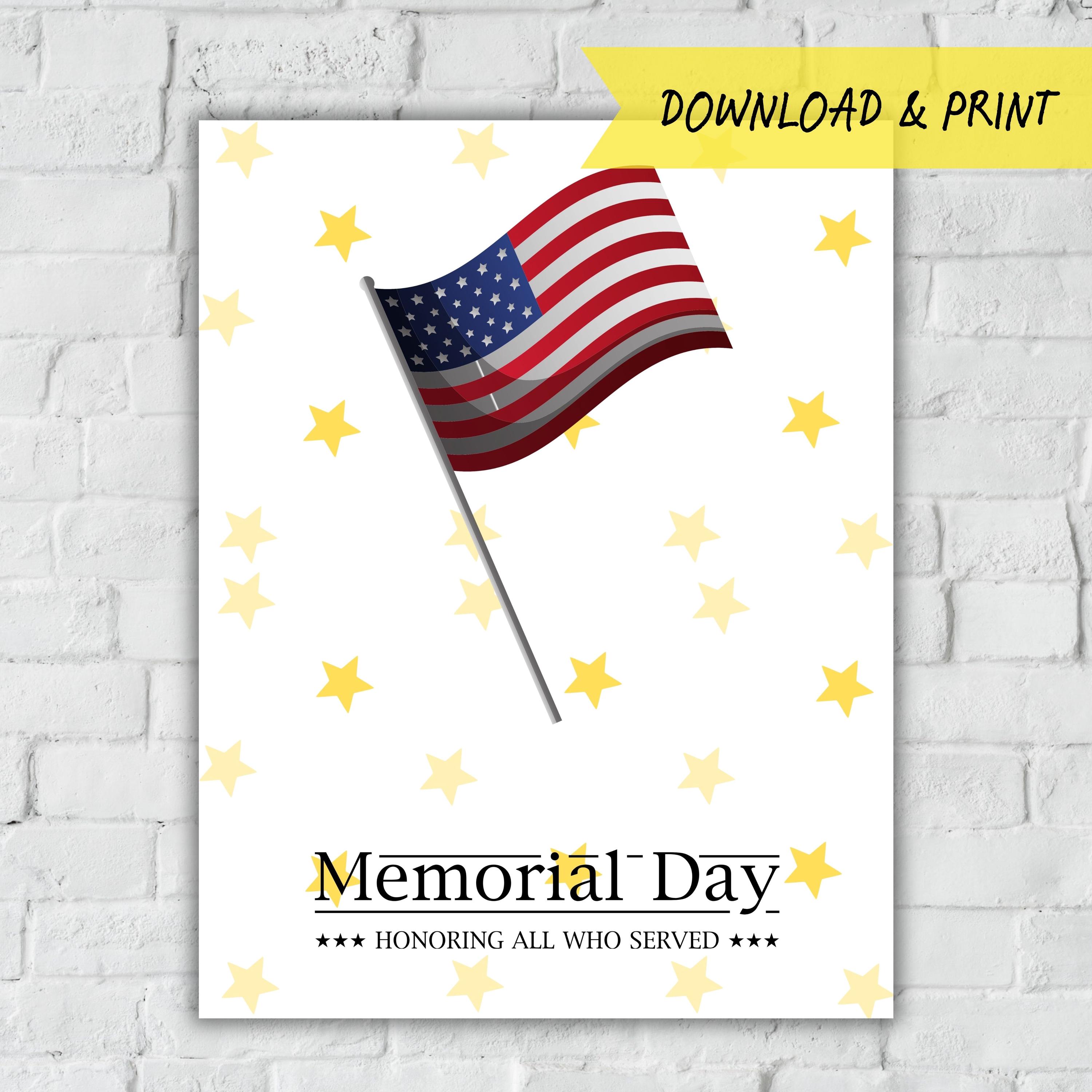 Memorial Day Handprint Craft, USA Flag Handprint Art, Memorial Day Kids ...