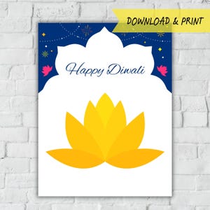 Happy Diwali Handprint Art, Printable Diwali Activity, Festival of ...