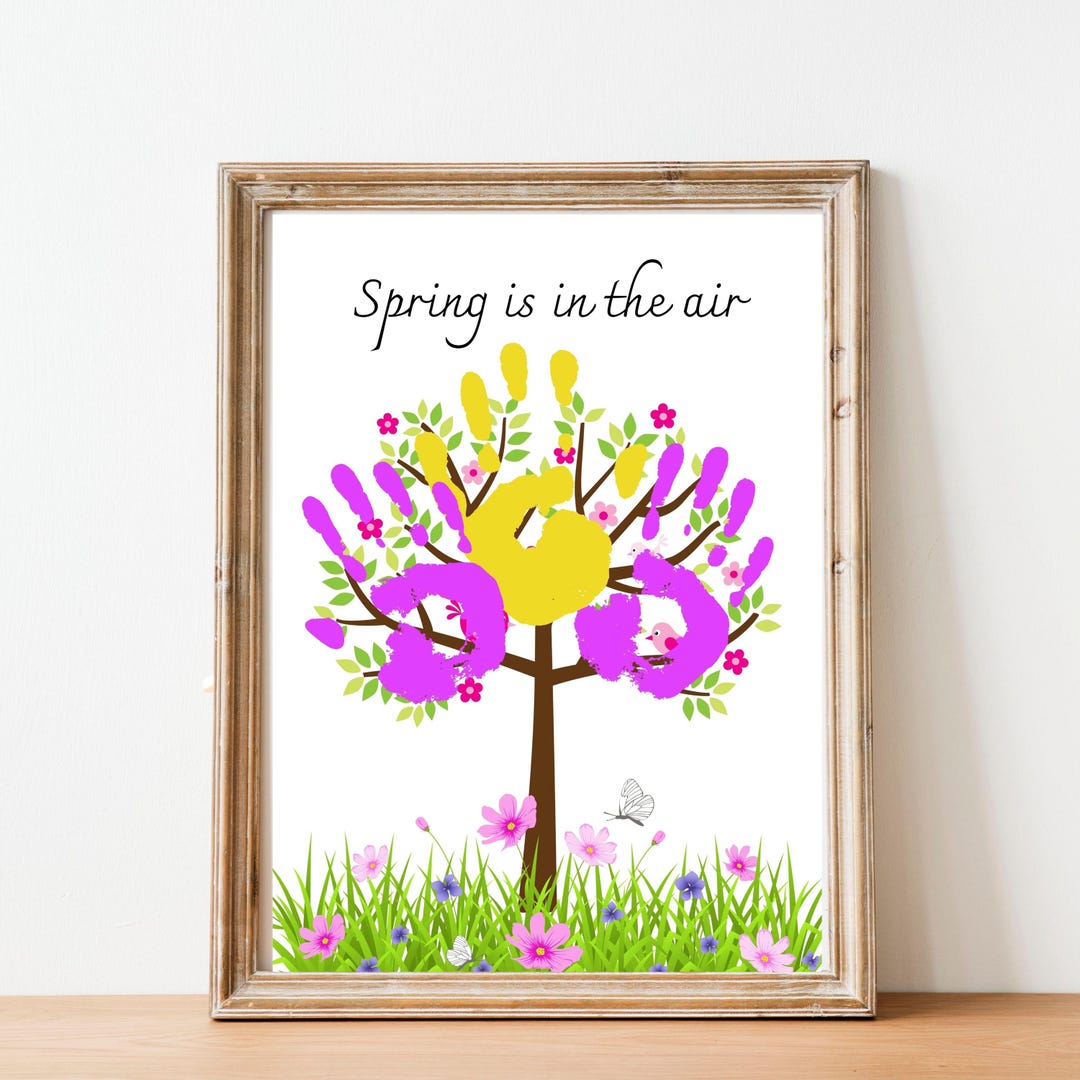 Spring Tree Handprint Art, Spring is in the Air, Preschool & Daycare ...