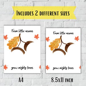 Little Acorns Handprint Craft, Printable Fall Handprint Activity, Kids ...
