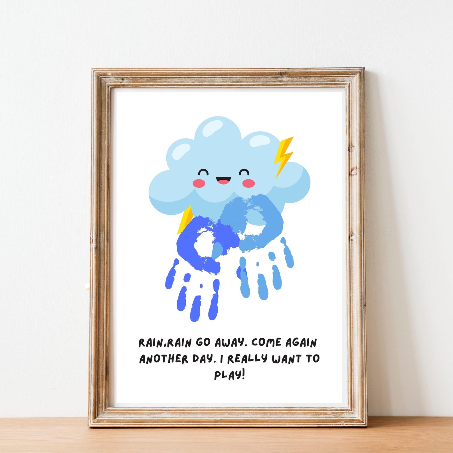 Rain, Rain Go Away, Spring Handprint Art, Weather Activity for ...