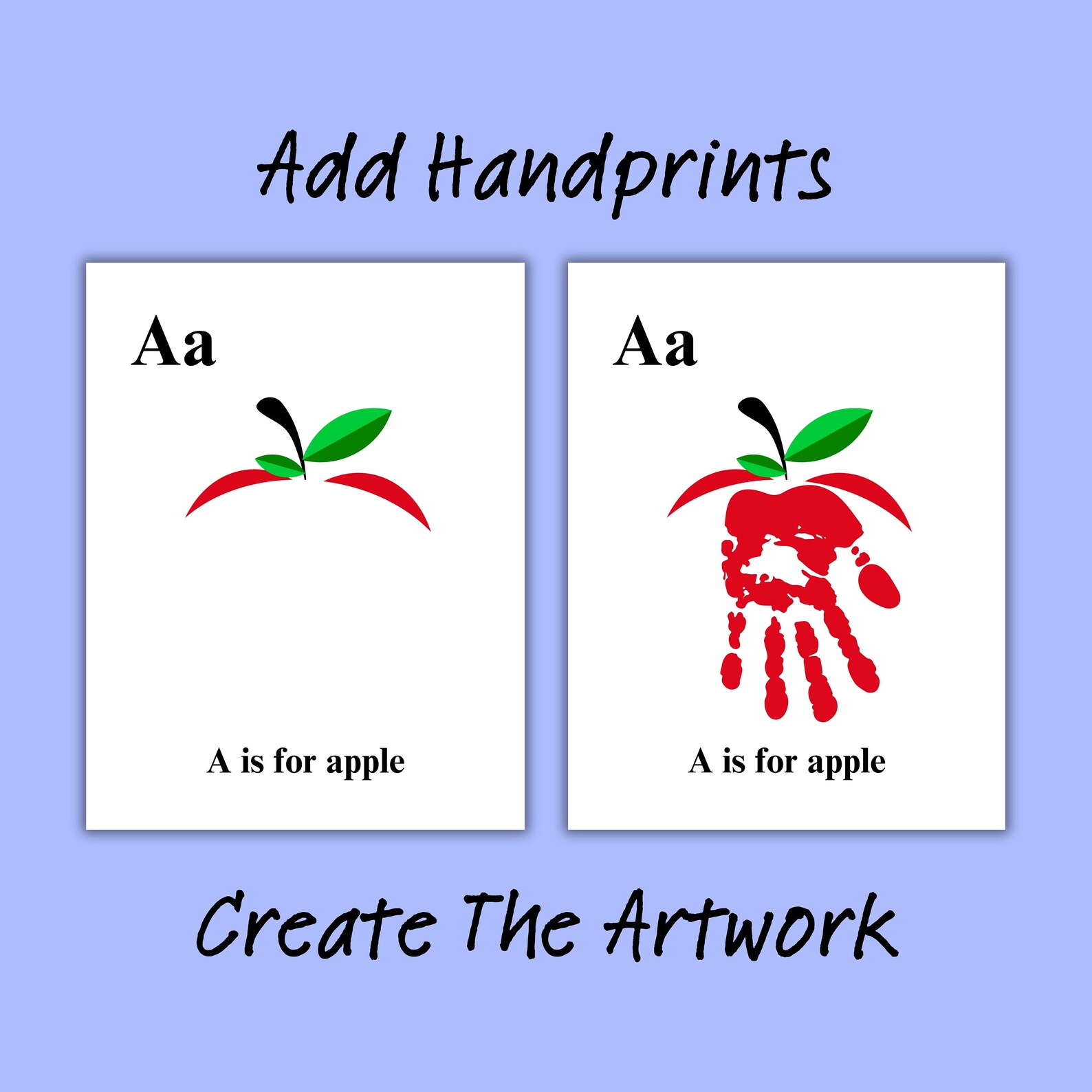 Alphabet Handprint Craft, Printable Alphabet Book, ABC Craft for Kids ...