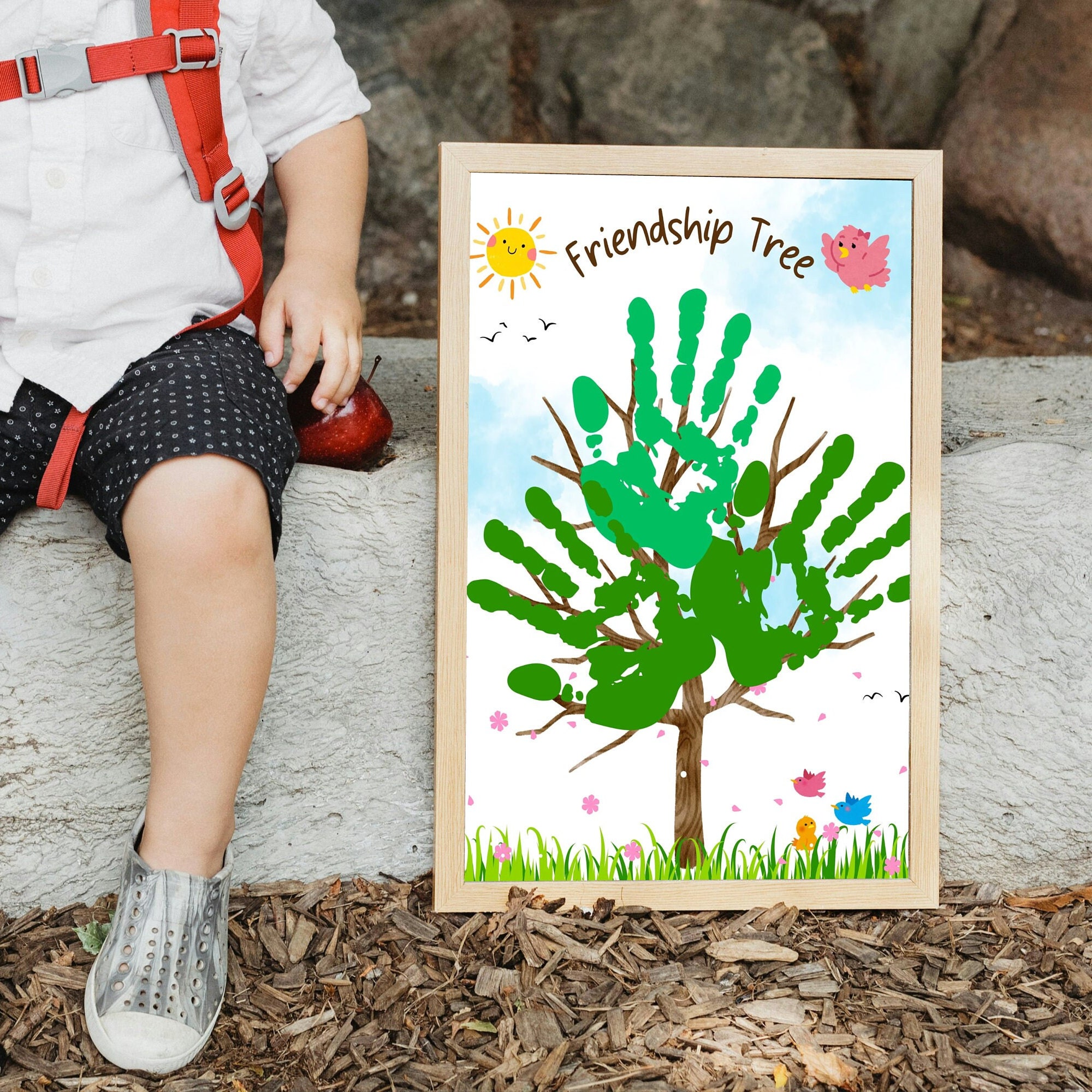 Friendship Day Handprint Craft, Printable Friendship Tree, DIY Kids ...