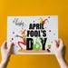 April Fools Day Handprint Art, April 1st Kids Activity, Printable April ...