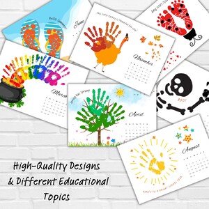 2026 Handprint & Footprint Calendar, 12 Months Memory Book, Preschool ...