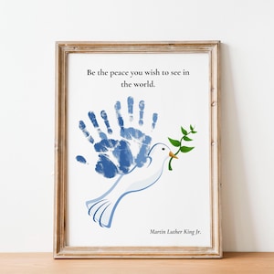Martin Luther King Jr Art Project: Peace Dove Handprint Art, MLK Day ...