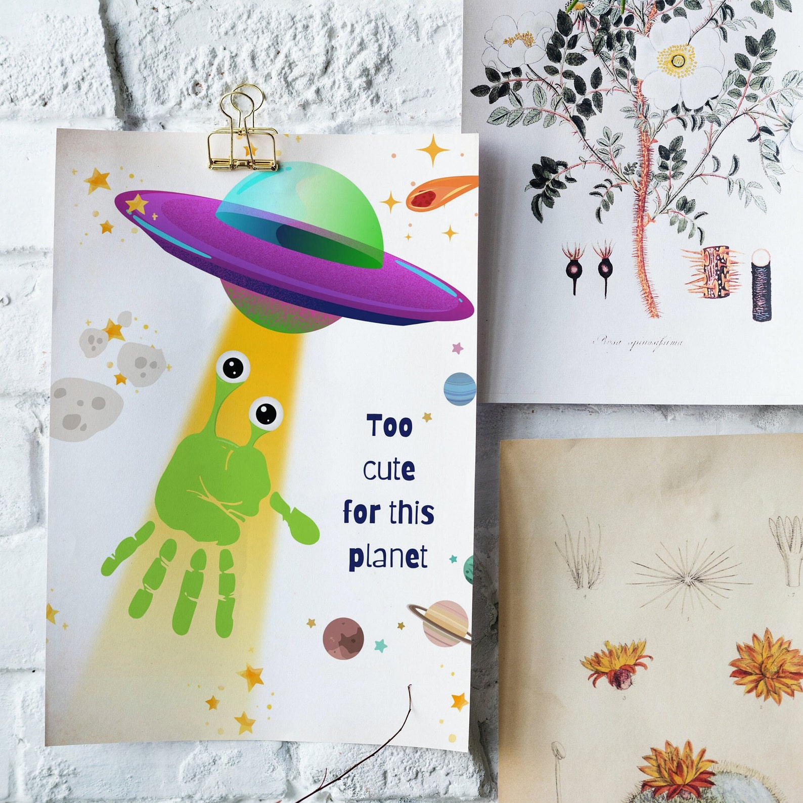 Alien Handprint Art Craft, Out of This World, Outer Space Kids Activity ...