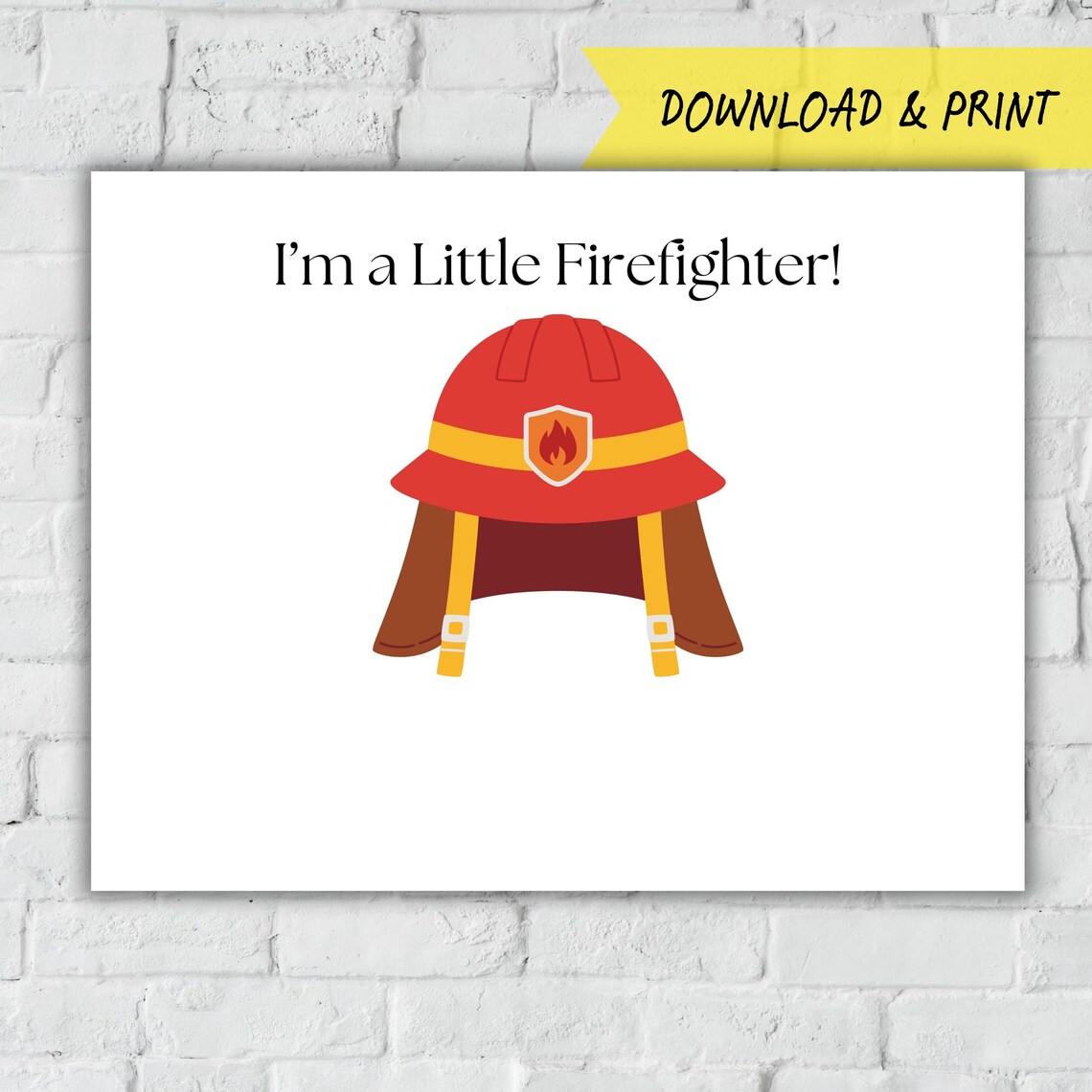 Little Firefighter Handprint Art, Fire Safety Week Craft, Community ...
