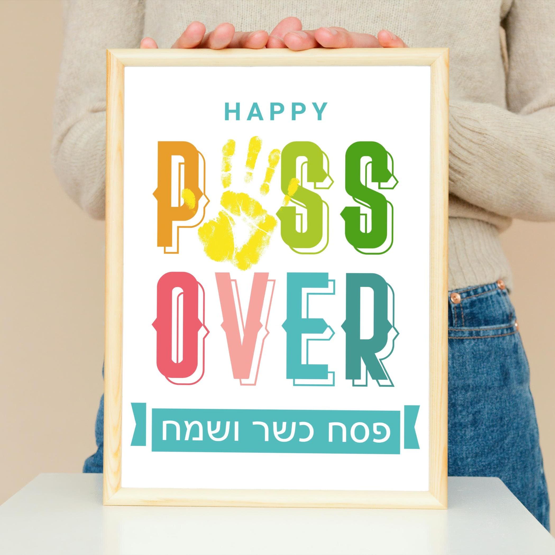 Passover 2025 Handprint Art, Happy Passover Craft, Hebrew Activity for ...