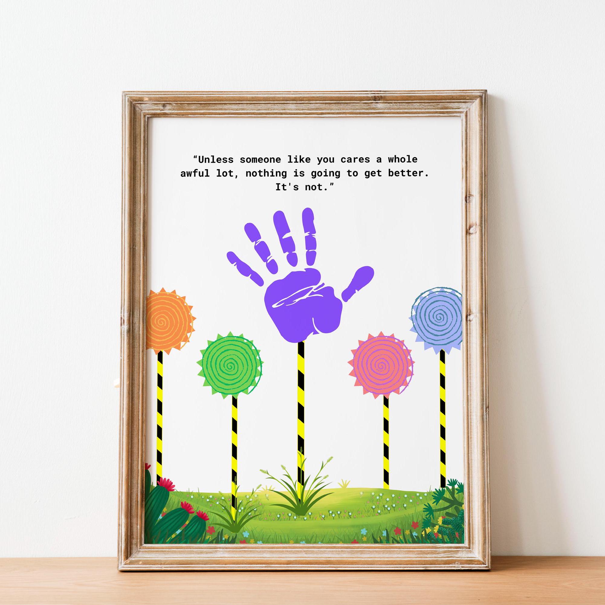 Truffula Trees Handprint Art, Dr. Seuss Week Craft, the Lorax Tree ...