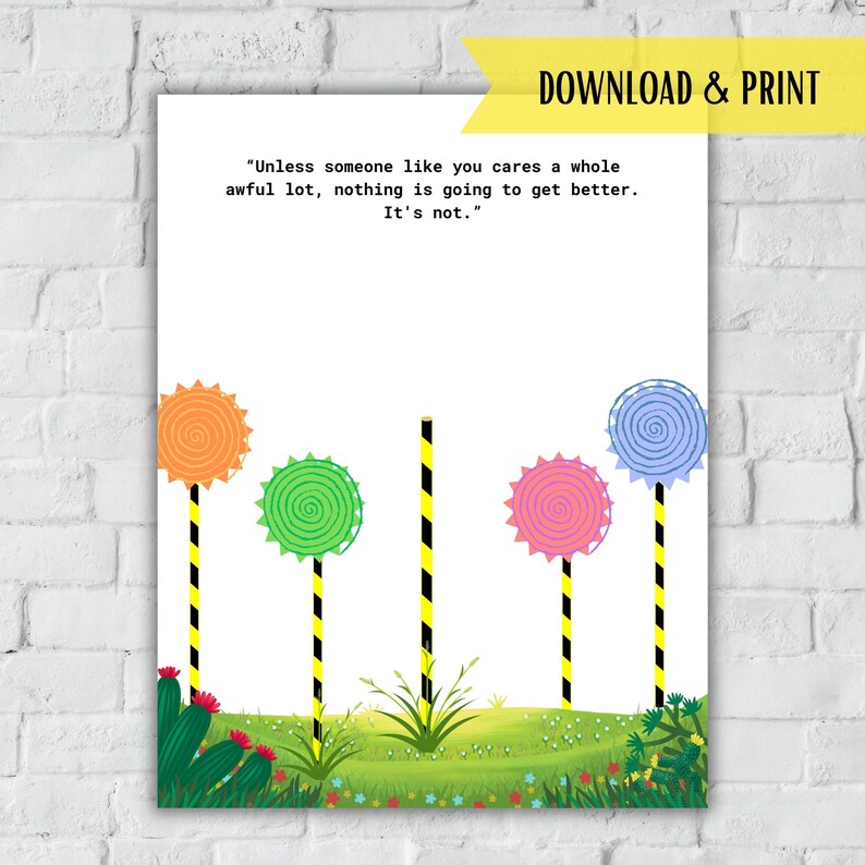 Truffula Trees Handprint Craft, Printable Dr. Seuss Activity, the Lorax ...