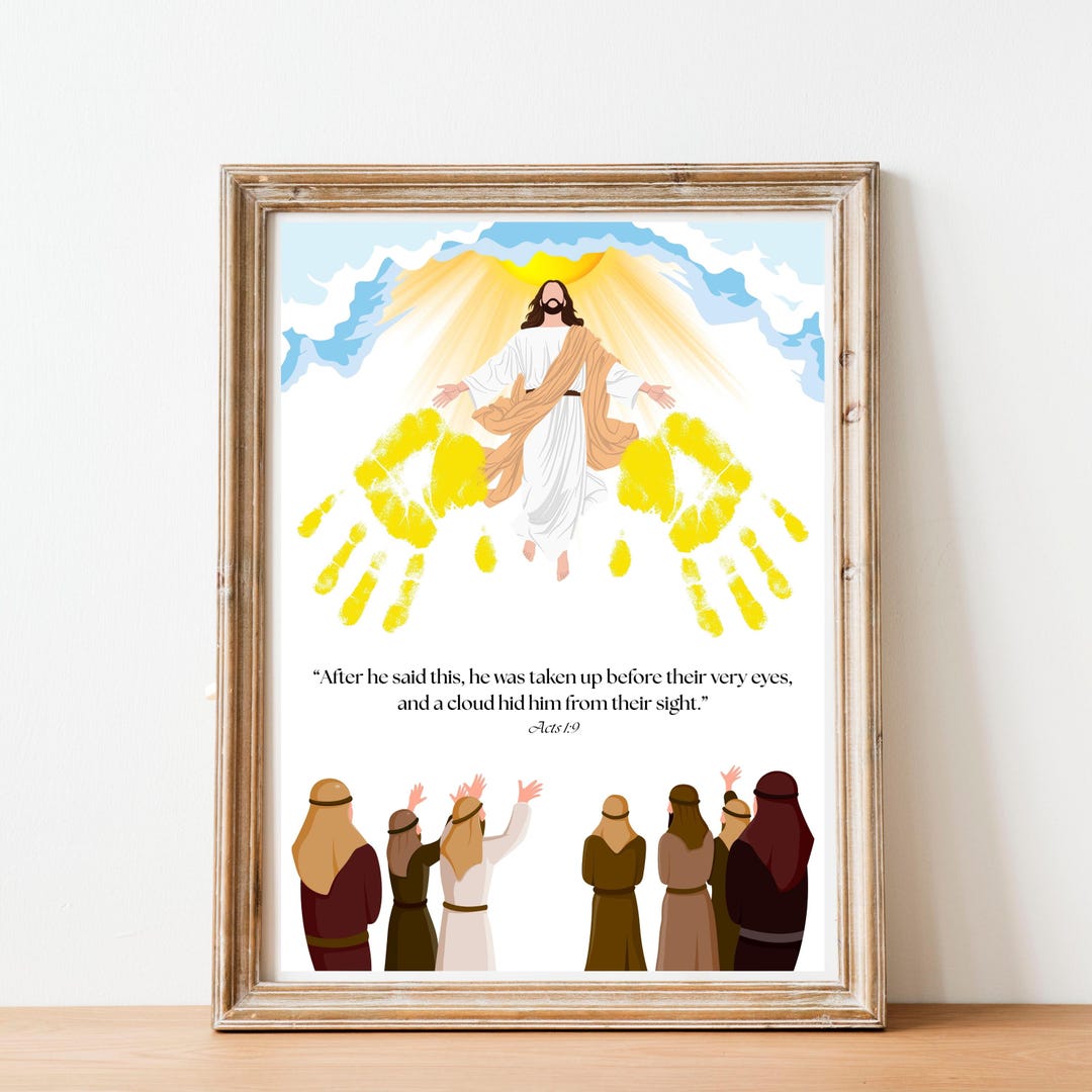Ascension Day Handprint Craft, Jesus Ascension Printable, Christian ...