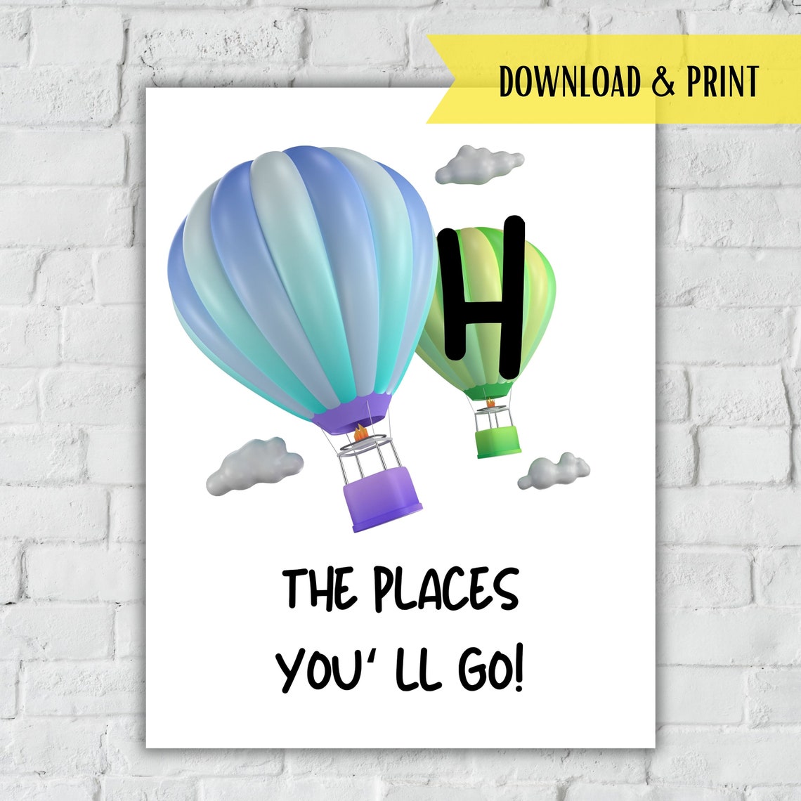 Oh the Places You'll Go, Dr. Seuss Handprint Activity, Printable Kids ...
