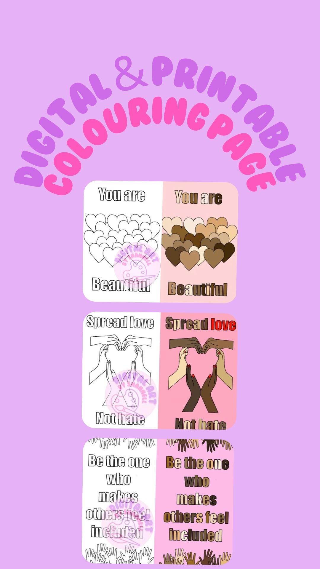 3 Diversity & Inclusion Printable Coloring Pages for All Ages Anti ...