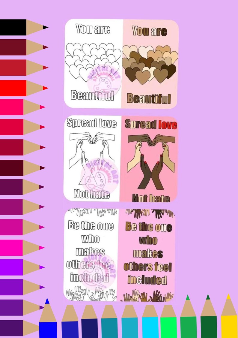 3 Diversity & Inclusion Printable Coloring Pages for All Ages Anti ...