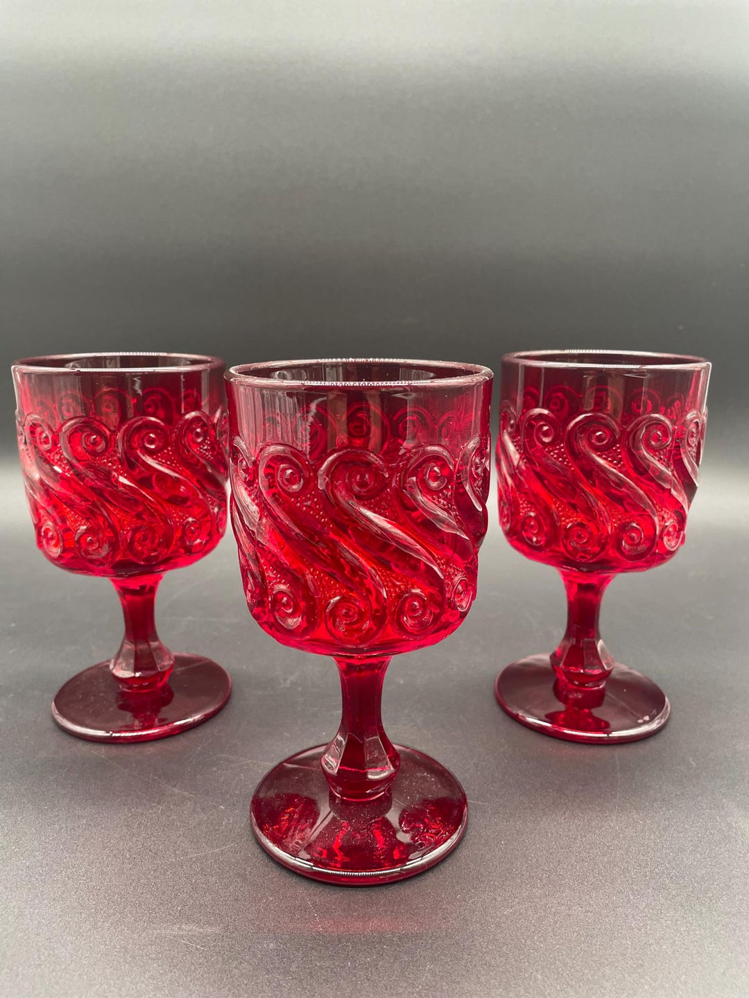 Colored Glass Goblets - Etsy