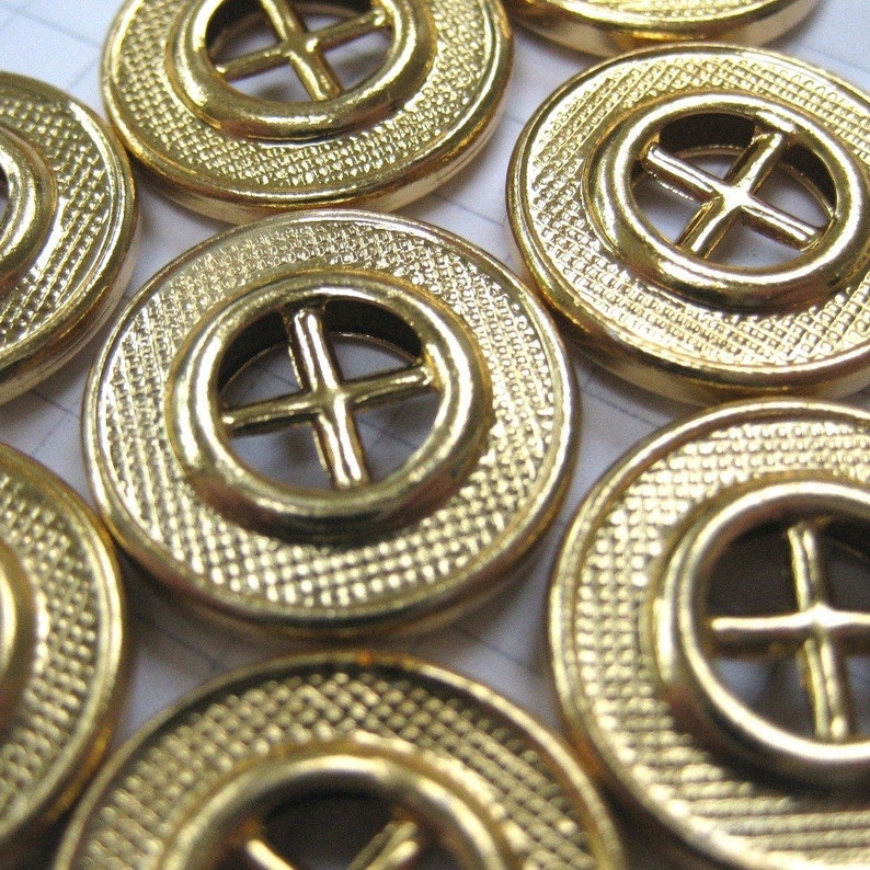 10 Gold Wheel Buttons - Etsy