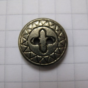 10 Small Flat Patterned Silver Metal Buttons - Etsy