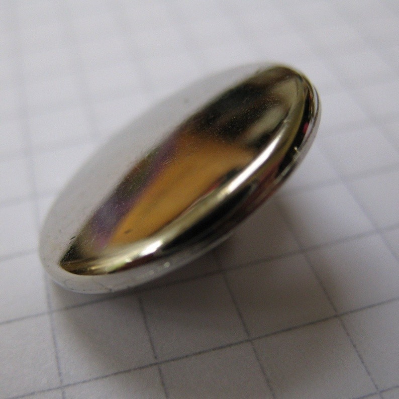 10 Super Shiny Silver Shank Buttons - Etsy
