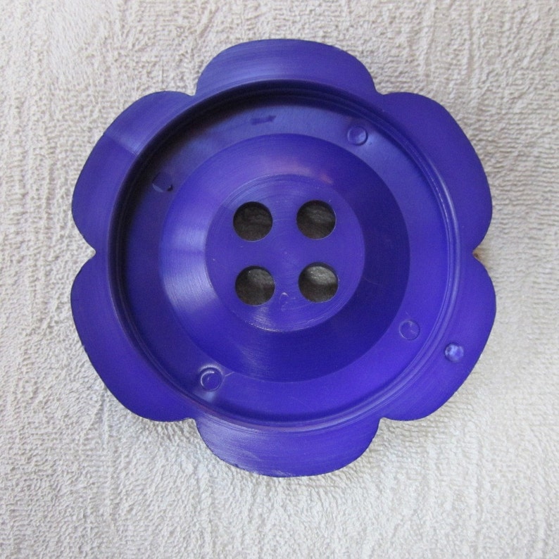 Very Big Purple Flower Button - Etsy