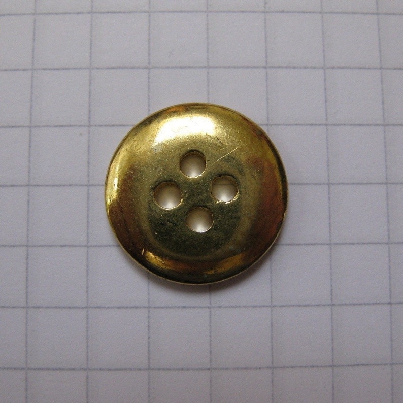 10 Small Flat Brass Buttons - Etsy