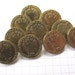 10 Small Gold Coin Buttons - Etsy