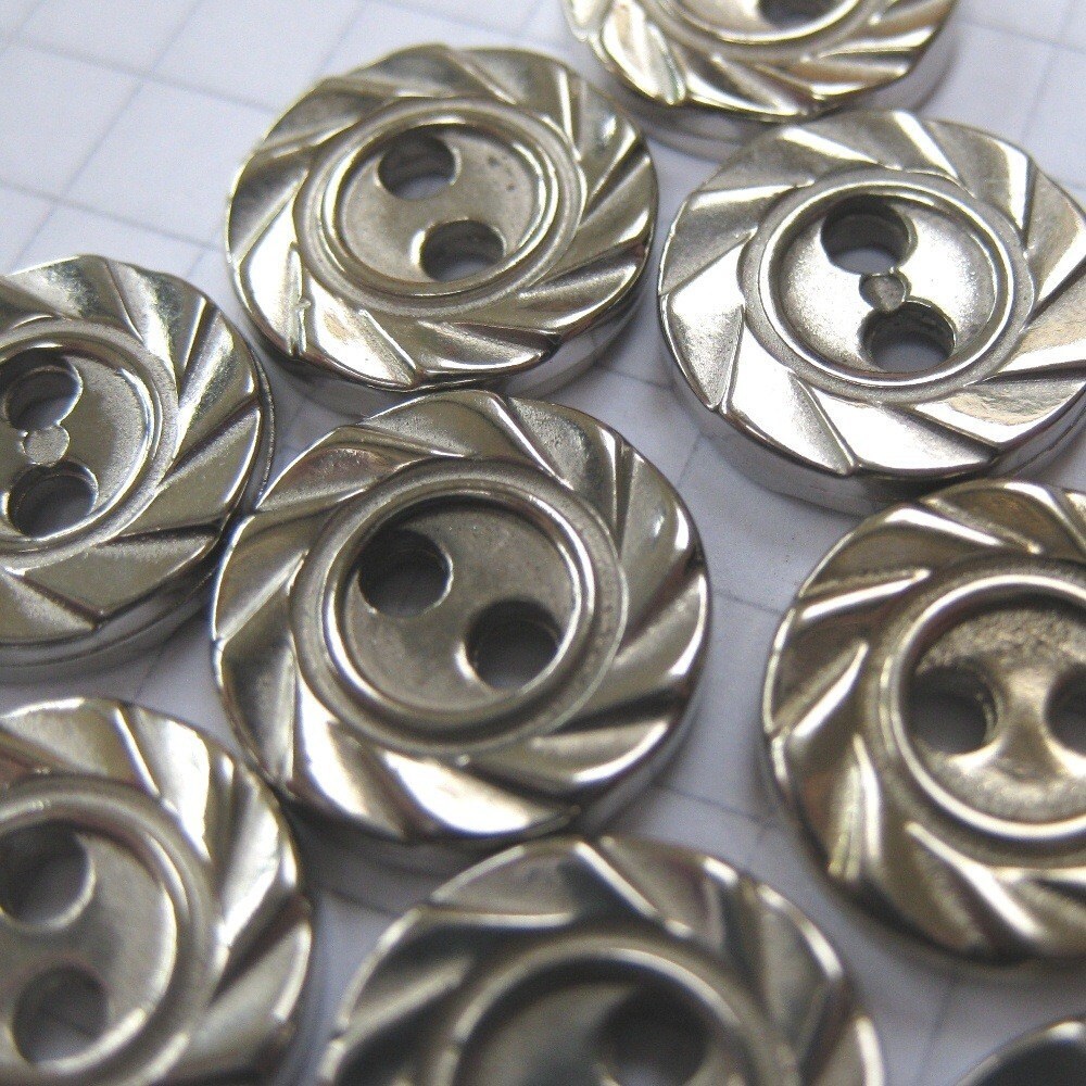 25 Tiny Textured Silver Buttons - Etsy UK