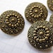 10 Ornate Brass Flower Buttons - Etsy