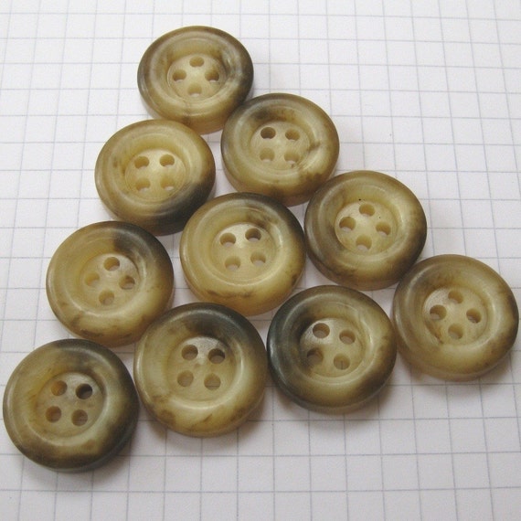 10 Tiny Faux Bone Buttons 18mm | Etsy