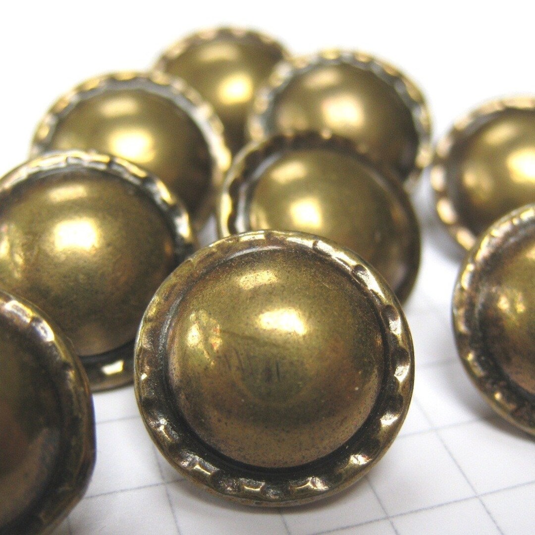 10 Small Bronze Boss Shank Buttons - Etsy