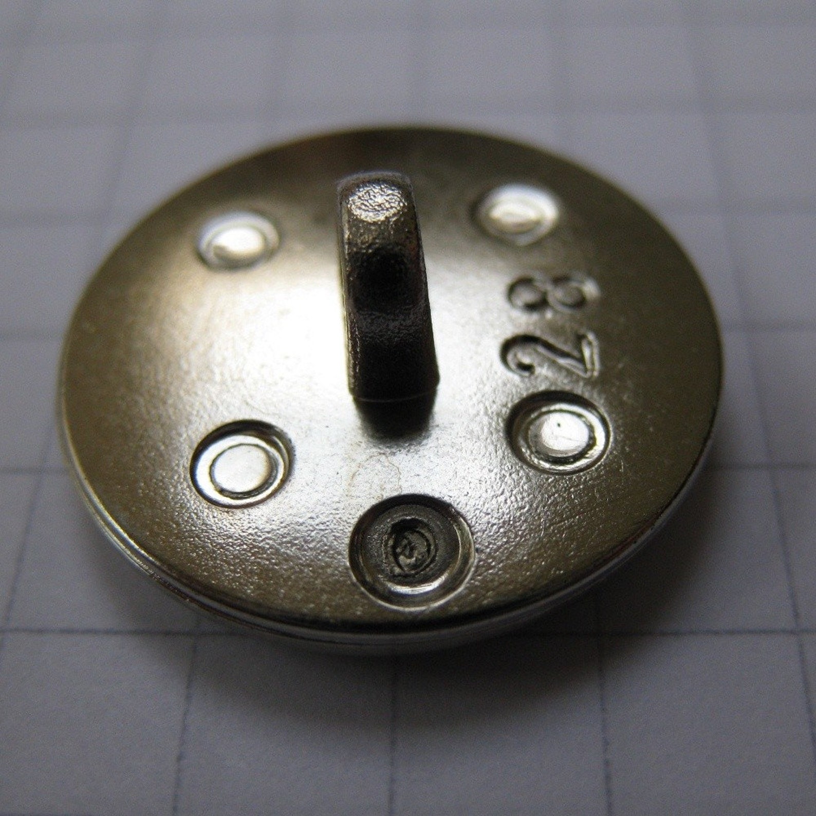 10 Super Shiny Silver Shank Buttons - Etsy