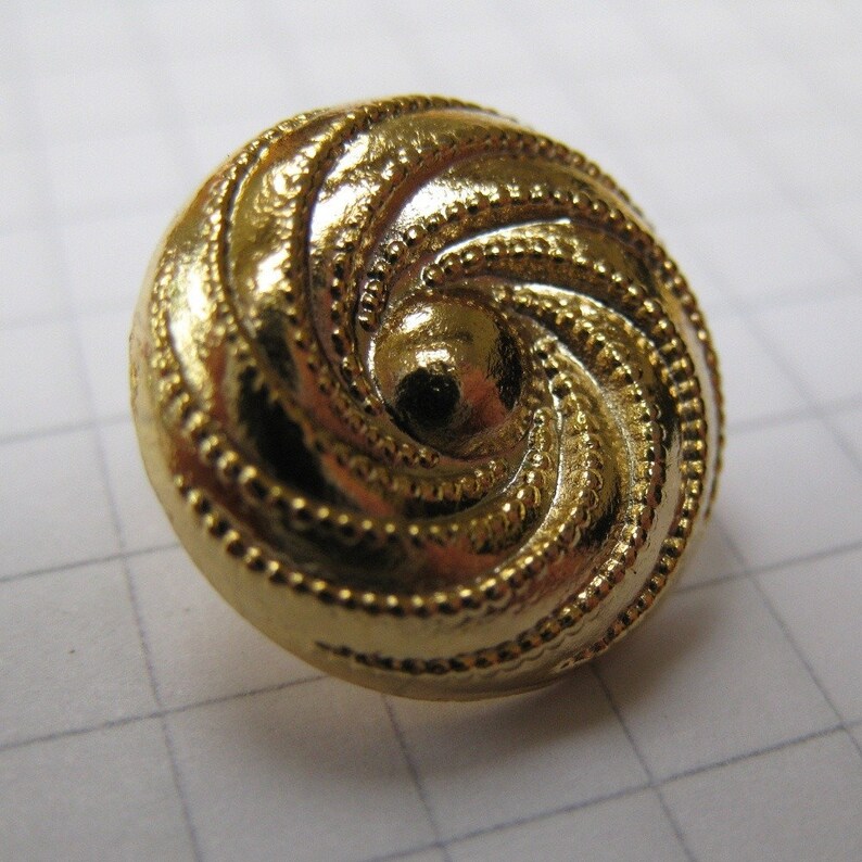 10 Small Gold Swirl Shank Buttons | Etsy