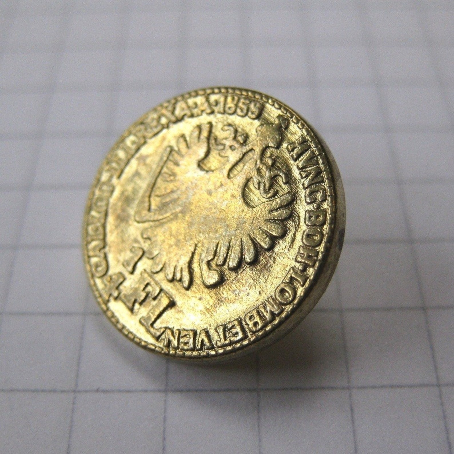 10 Small Gold Coin Buttons - Etsy