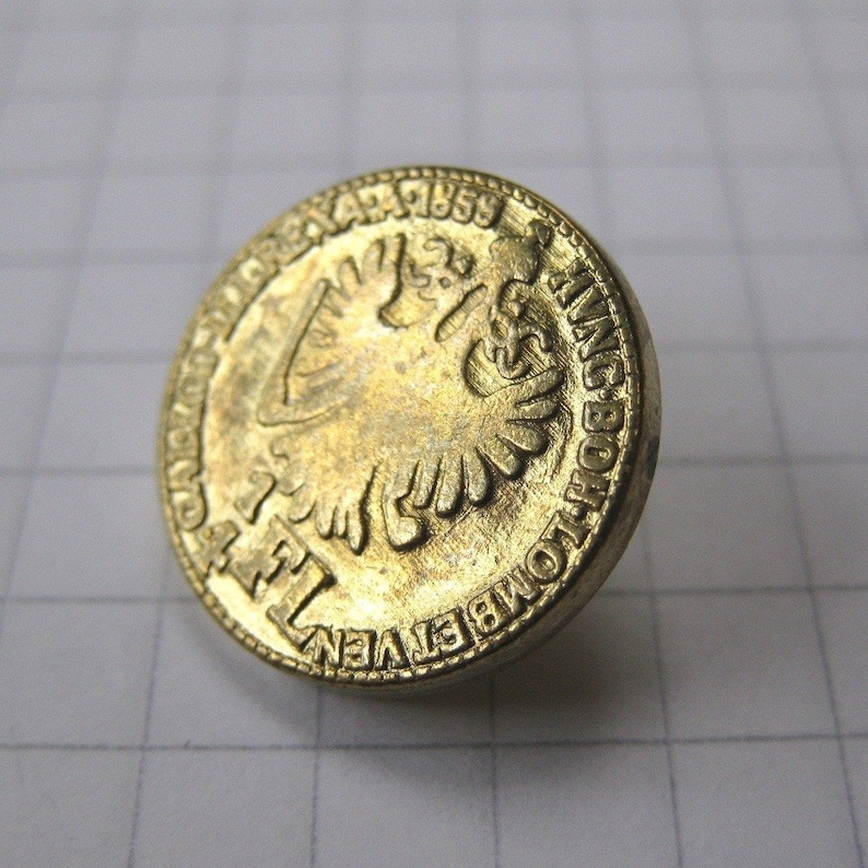 10 Small Gold Coin Buttons - Etsy