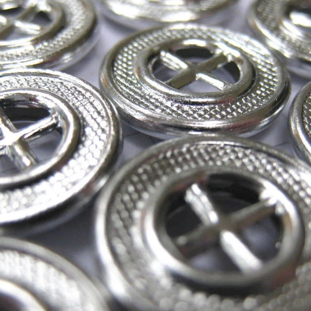 10 Small Silver Wheel Buttons - Etsy