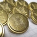 10 Large Gold Metallic Shank Hepton Buttons - Etsy