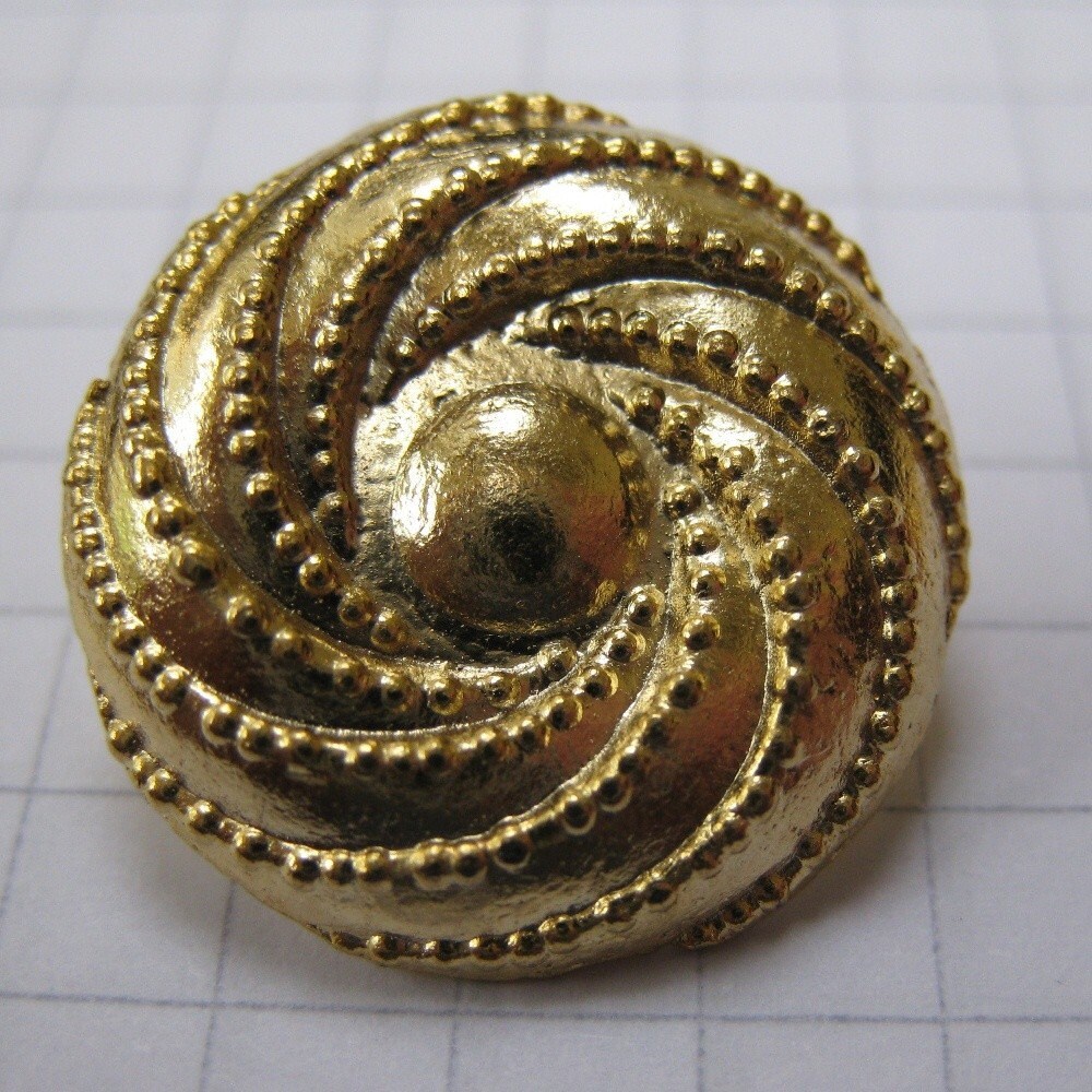 10 Large Gold Swirl Shank Buttons | Etsy