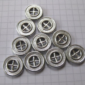 10 Small Silver Wheel Buttons - Etsy