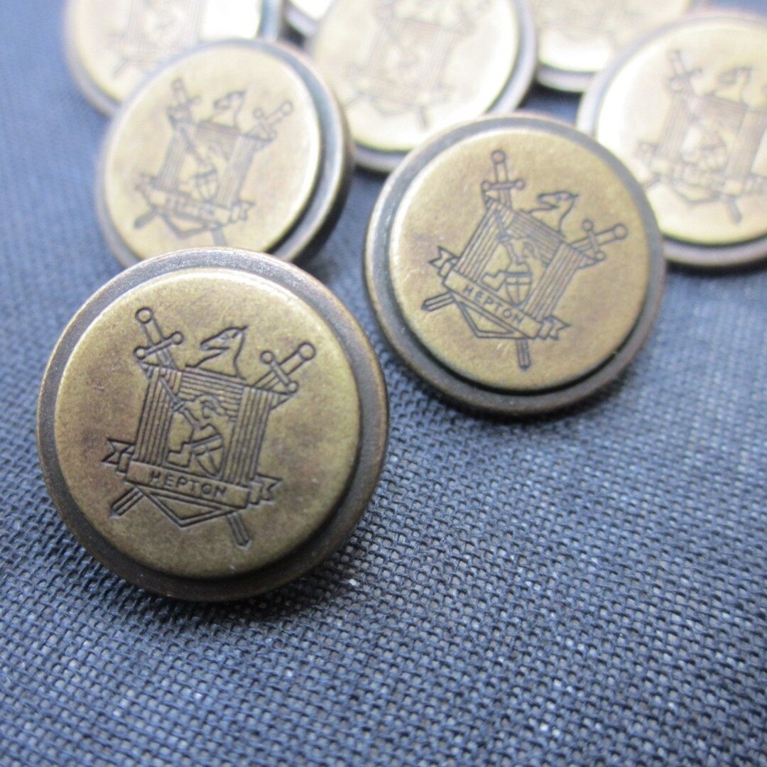 10 Small Copper Hepton Buttons - Etsy