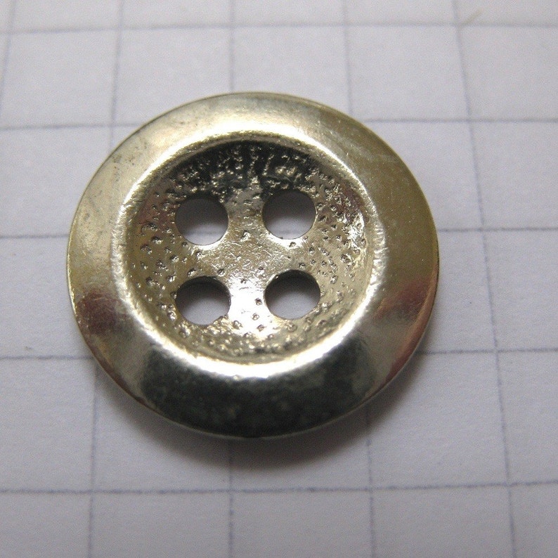 10 Small Silver Buttons - Etsy