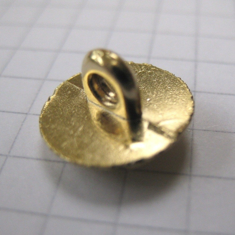 10 Small Metal Gold Leaf Motif Buttons - Etsy