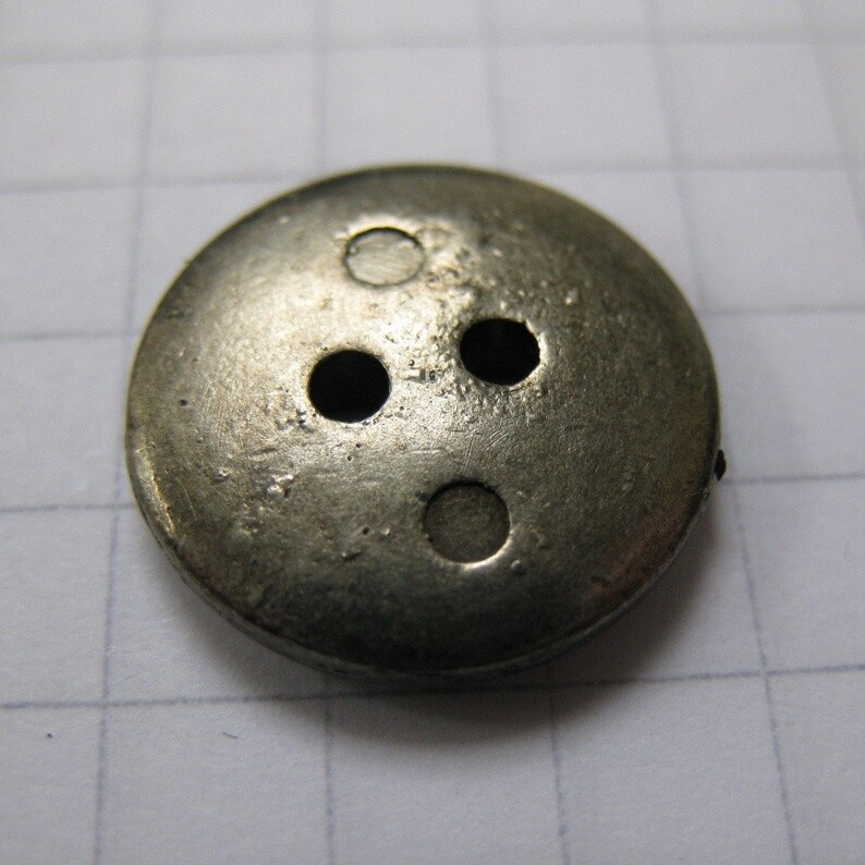 10 Small Flat Patterned Silver Metal Buttons - Etsy