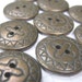10 Flat Patterned Copper Buttons - Etsy