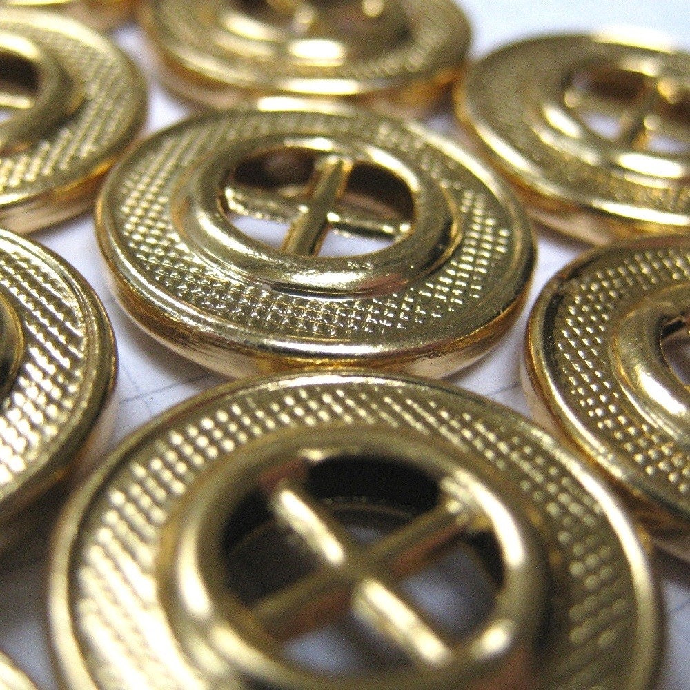 10 Gold Wheel Buttons - Etsy