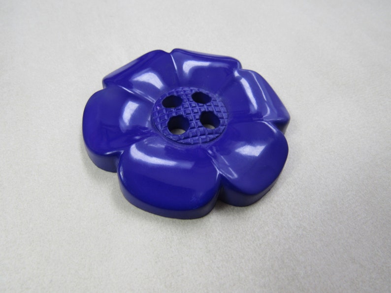 Very Big Purple Flower Button - Etsy