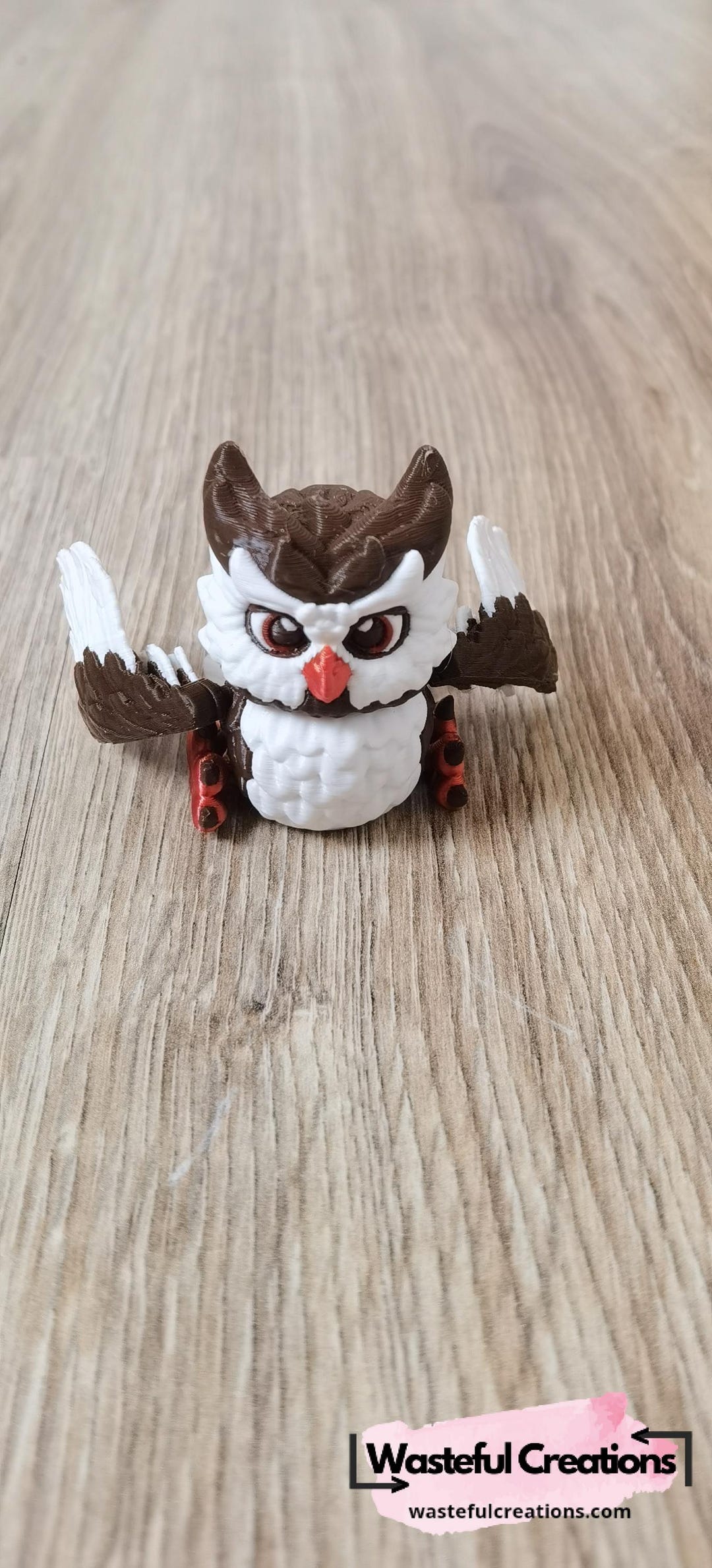 3D Printed Owl - Toy With Movable Wings, Stress Relief & Concentration ...