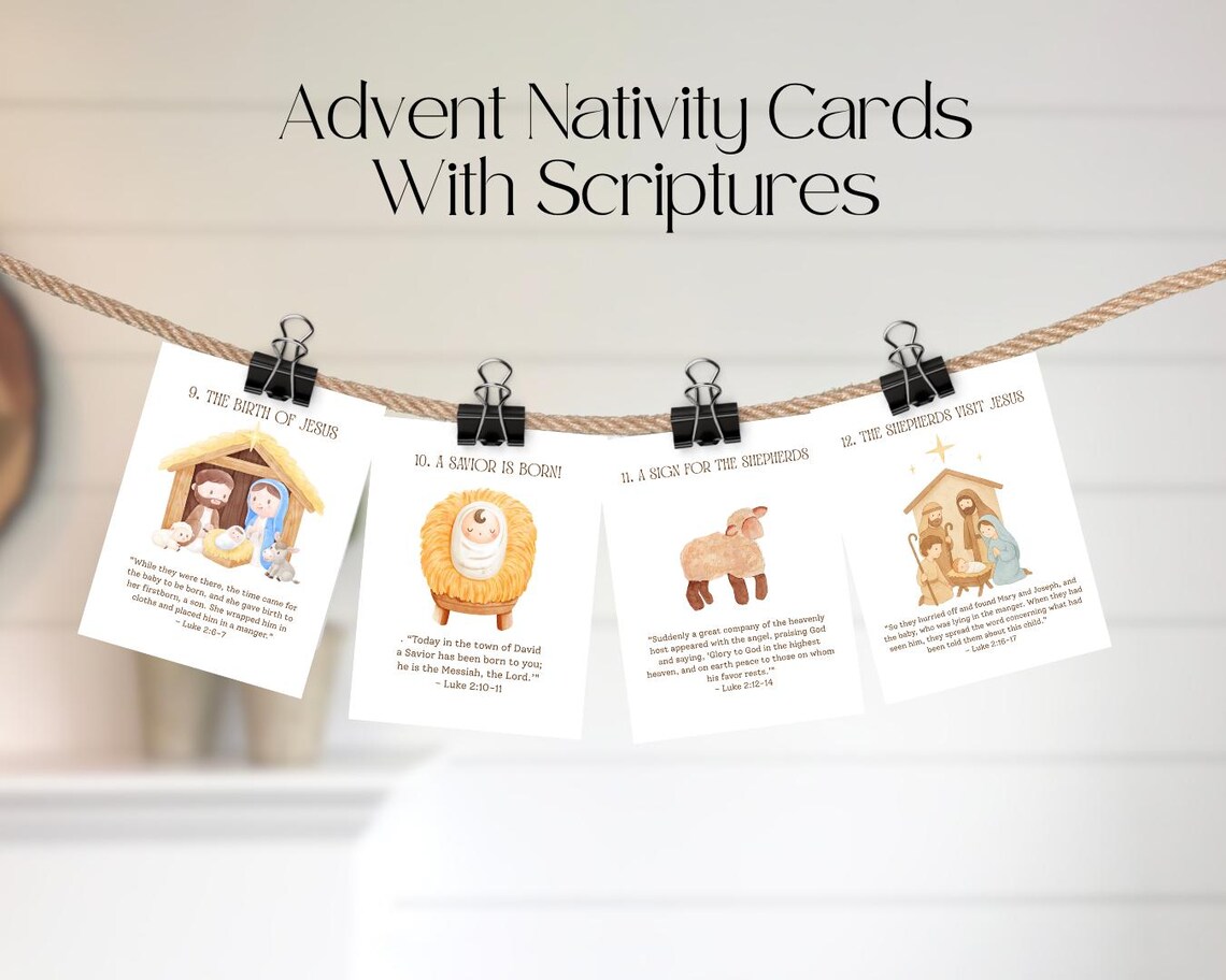 Nativity Story Advent Calendar for Kids | Cute Themed Printable Crafts ...