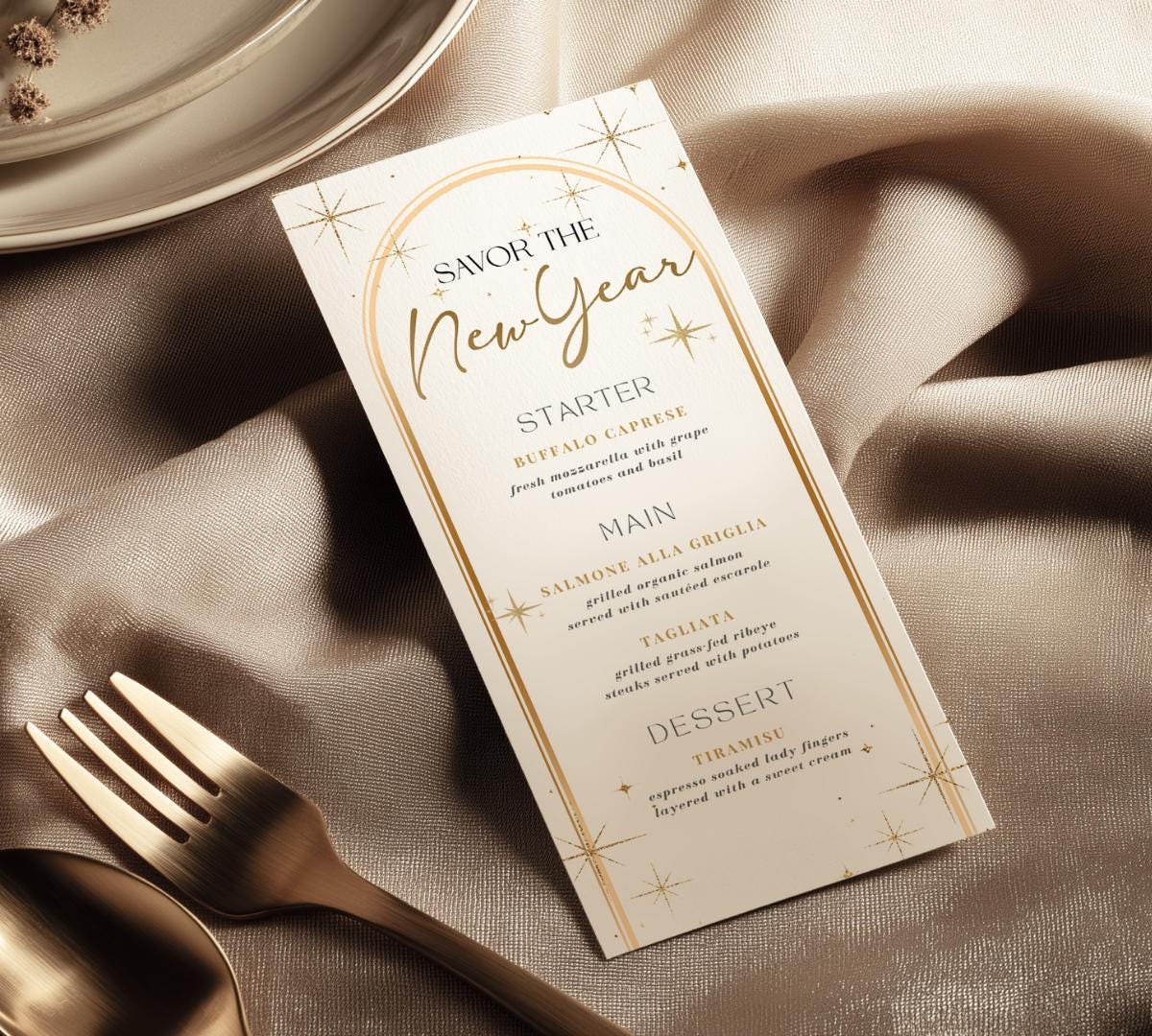 Eve | Editable Printable New Years Eve Menu, New Years Menu Template ...
