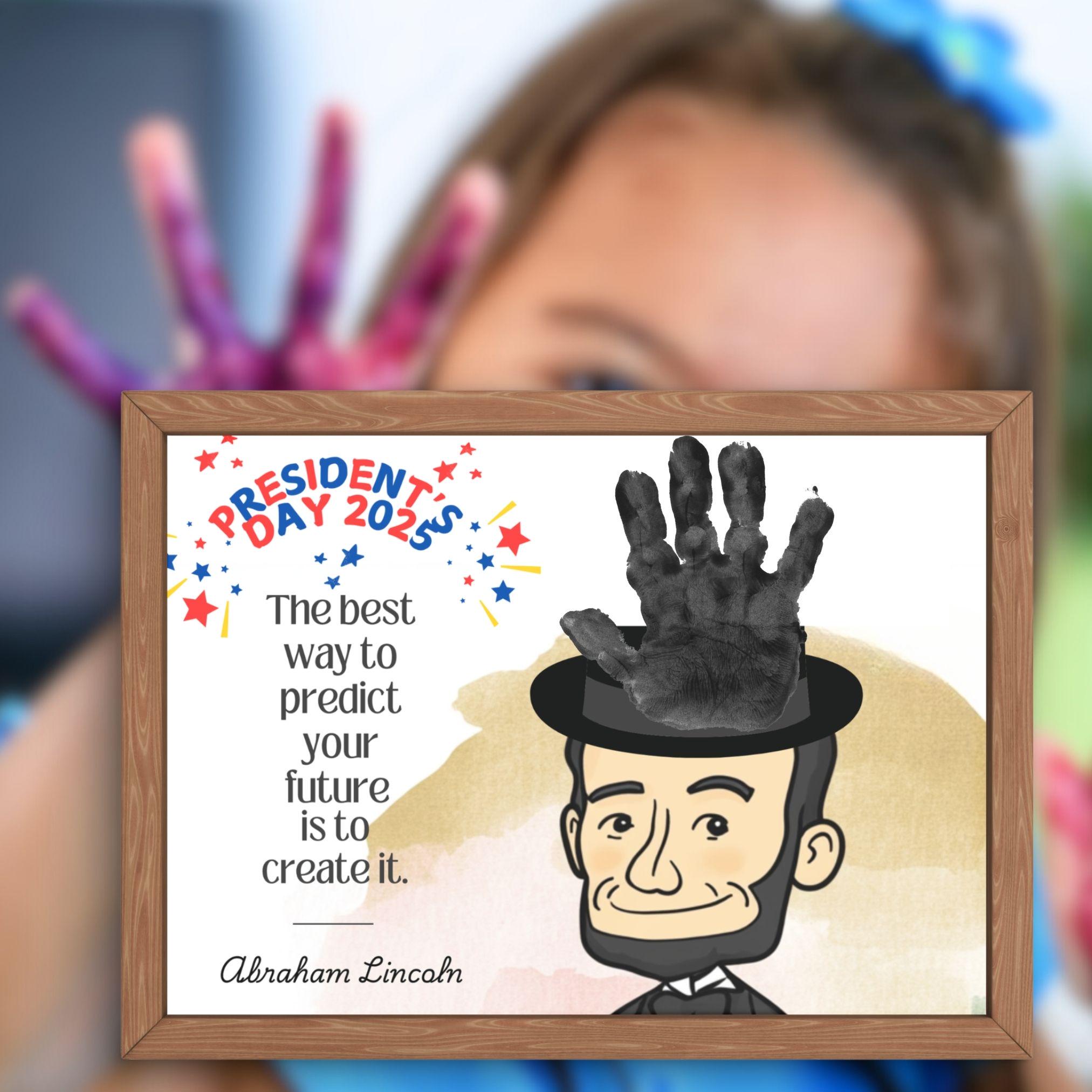 President's Day Handprint Art Printable, President's Day Activities for ...